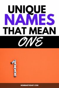 70+ Unique Names That Mean One - Mom Baby Heart
